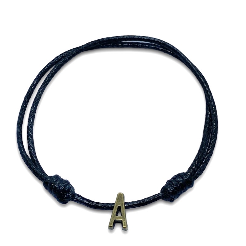 Jual Gelang Tali Inisial Huruf Pria Wanita Simpel Custom A-Z | Couple ...