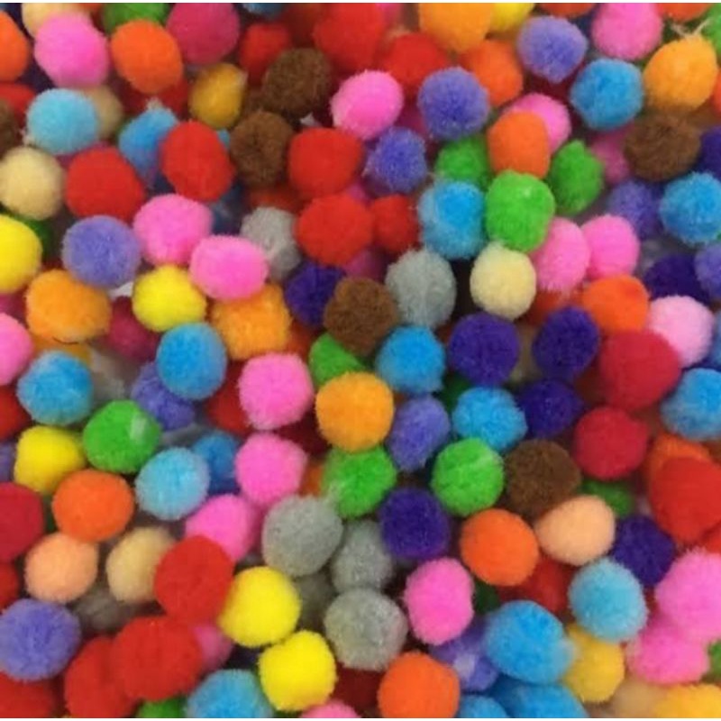 Jual Pom-pom dan Pinset Plastik Penjepit Pom-pom/Mainan Montessori ...