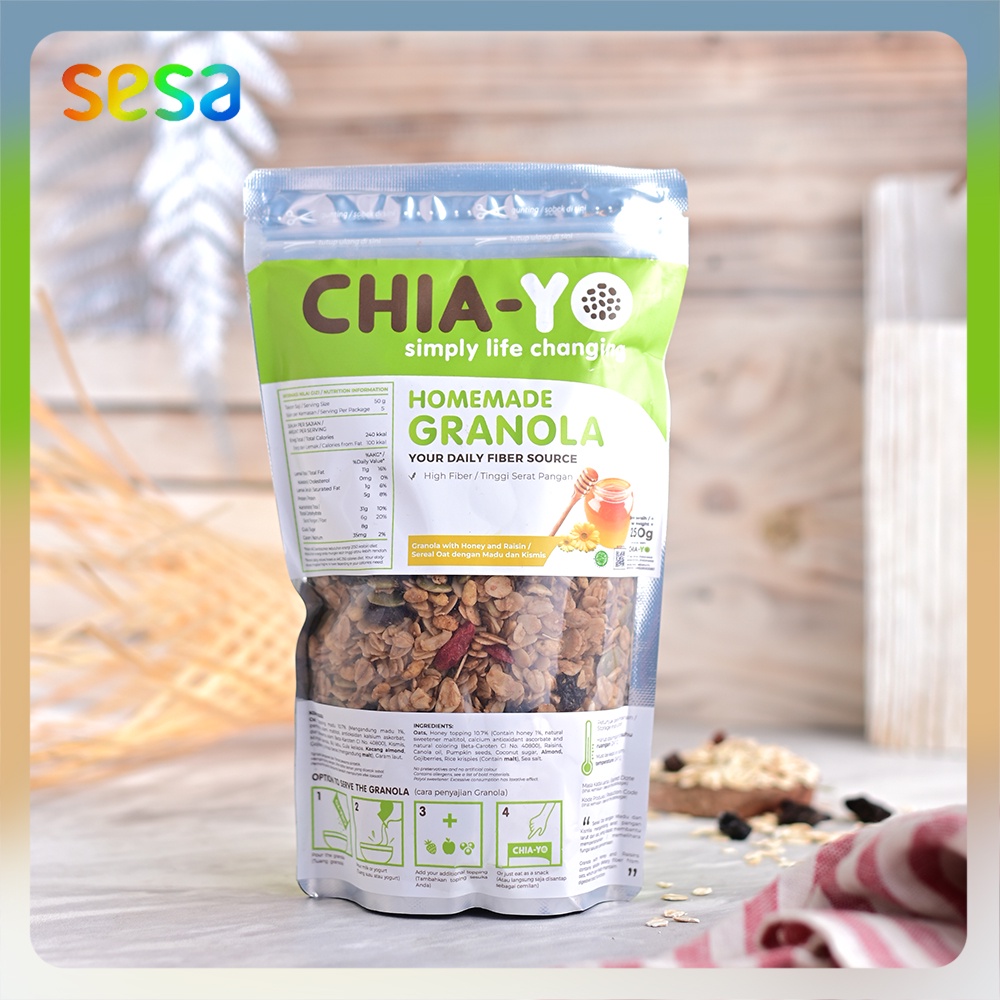 Jual Chia-Yo - Homemade Granola Original 250 g (Sereal) | Shopee Indonesia