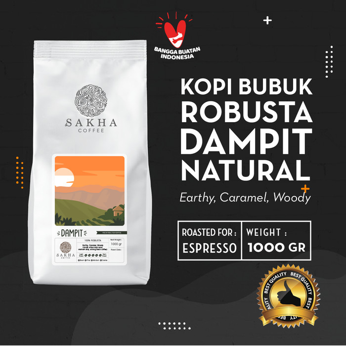 Jual Kopi Bubuk Robusta Dampit Java Roasted For Espresso 1 Kg SAKHA ...