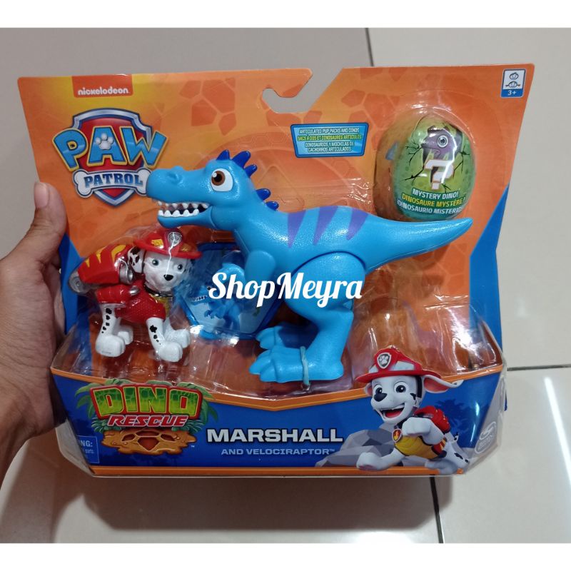 Jual Paw Patrol Dino Rescue Marshall and Velociraptor Set | Shopee ...