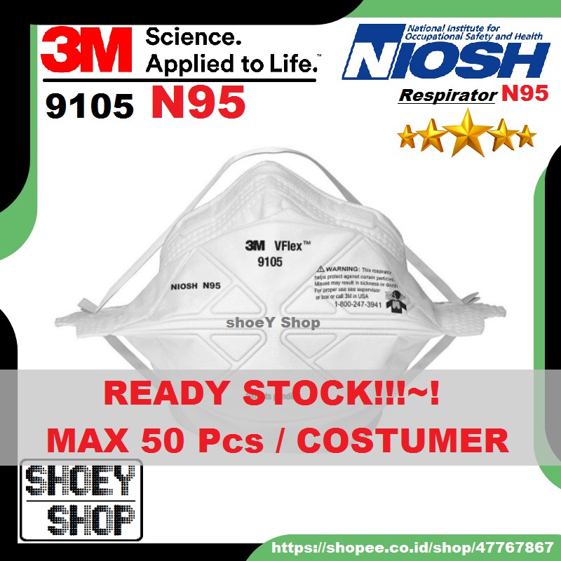 Jual Masker 3M 9105 VFlex™ ORIGINAL 100% Masker N95 Bisa Untuk Medis ...