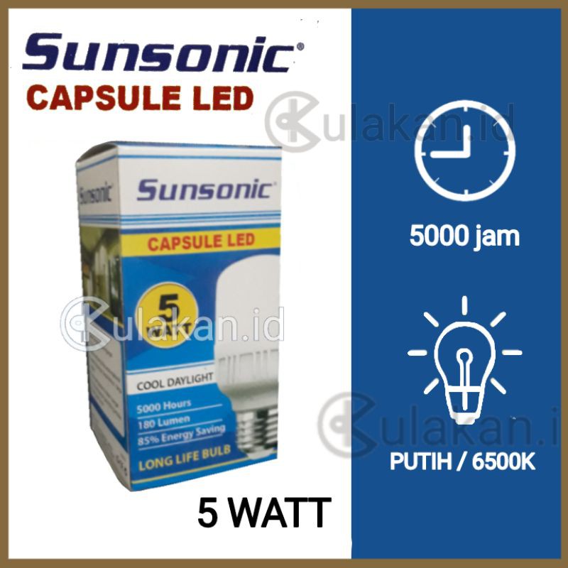 Jual LAMPU LED SUNSONIC/ AVERA S8-T 5W 5 WATT CAPSULE BOHLAM HEMAT ENERGI | Shopee Indonesia