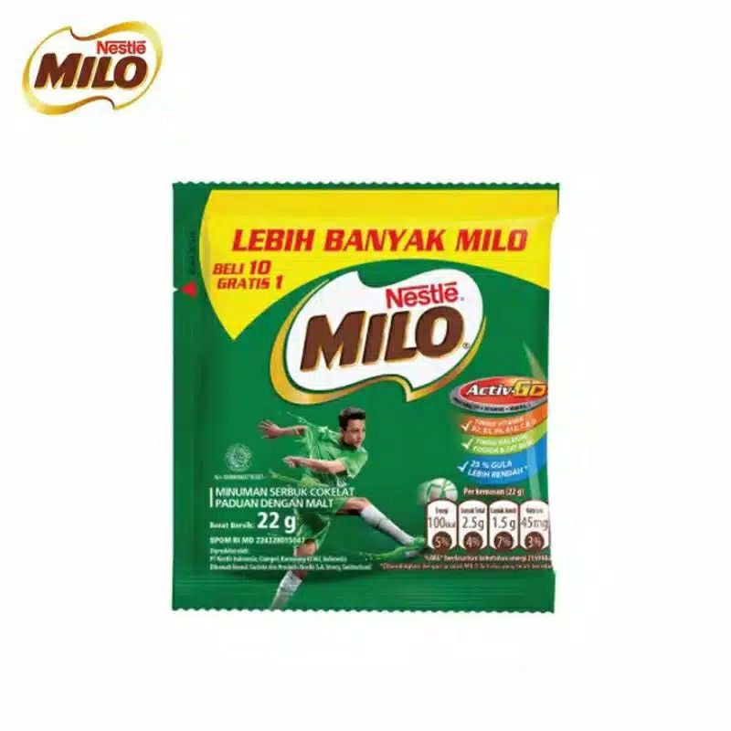 Jual MILO sachet Active Go 22gr Isi 10+1 / renceng | Shopee Indonesia