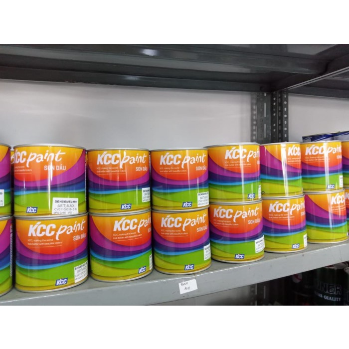 Jual KCC PAINT 1 LITER CAT KAYU & BESI - black doff | Shopee Indonesia