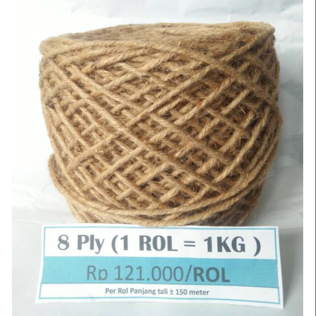 Jual 1Kg (8ply) ROL Tali Goni,Tali Rami, Jute, Tali Vintage, Craft ...