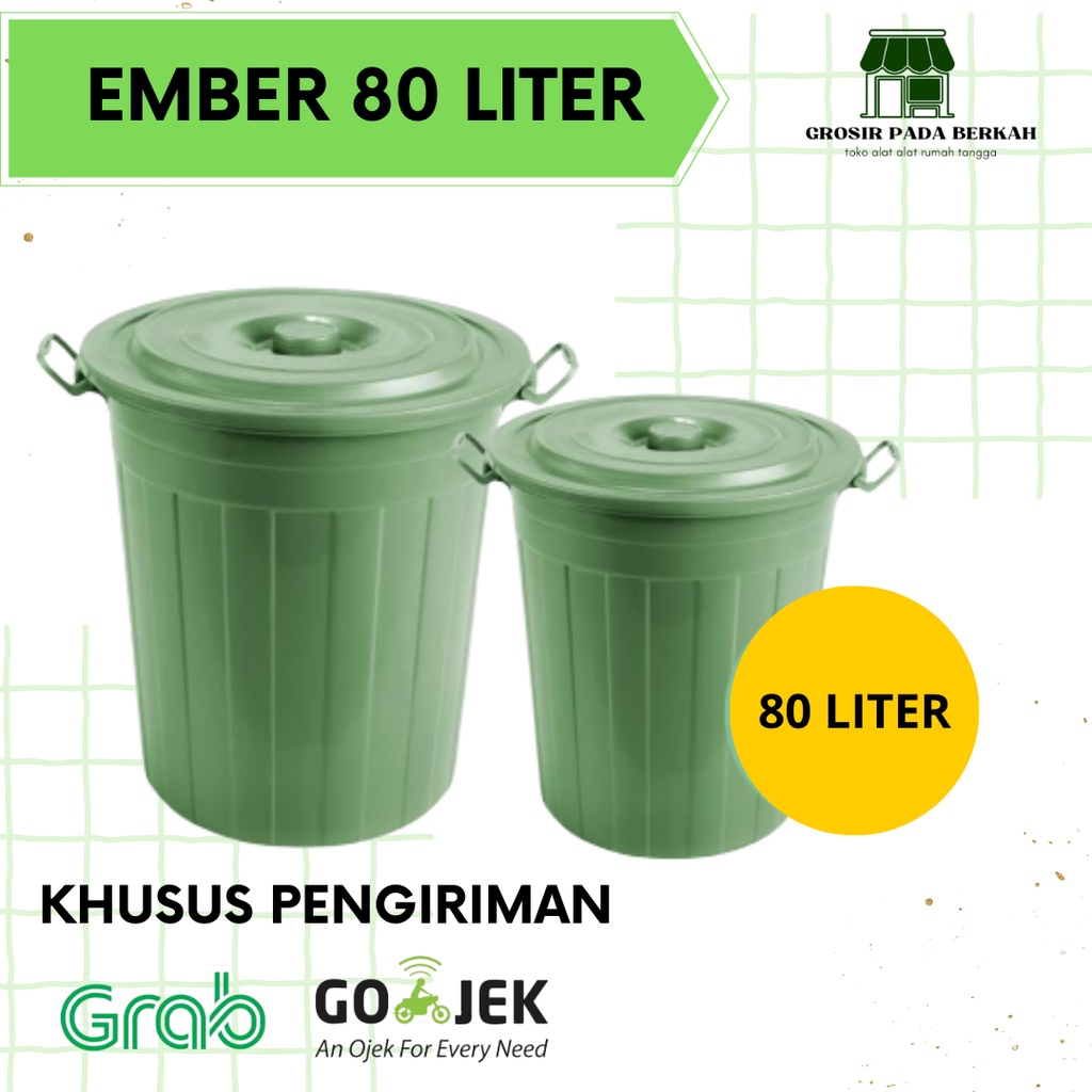 Jual Ember Plastik Besar Tutup Ember Plastik Jumbo Ember 80 Liter Tutup ...