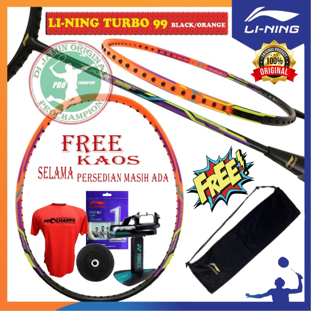 Jual Lining Turbo 99 Raket Lining Raket Badminton Li-Ning Original ...