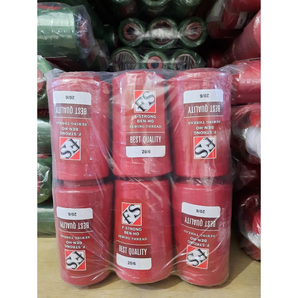 Jual Benang Jahit Karung Merk FS Merah 20/6 (FULL MERAH) | Shopee Indonesia