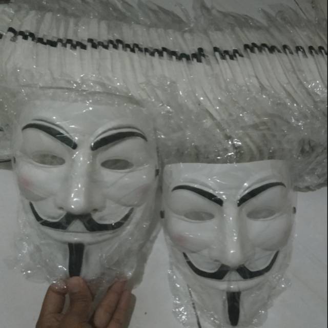 Jual Topeng anonymous topeng v for vendetta topeng hacker | Shopee ...