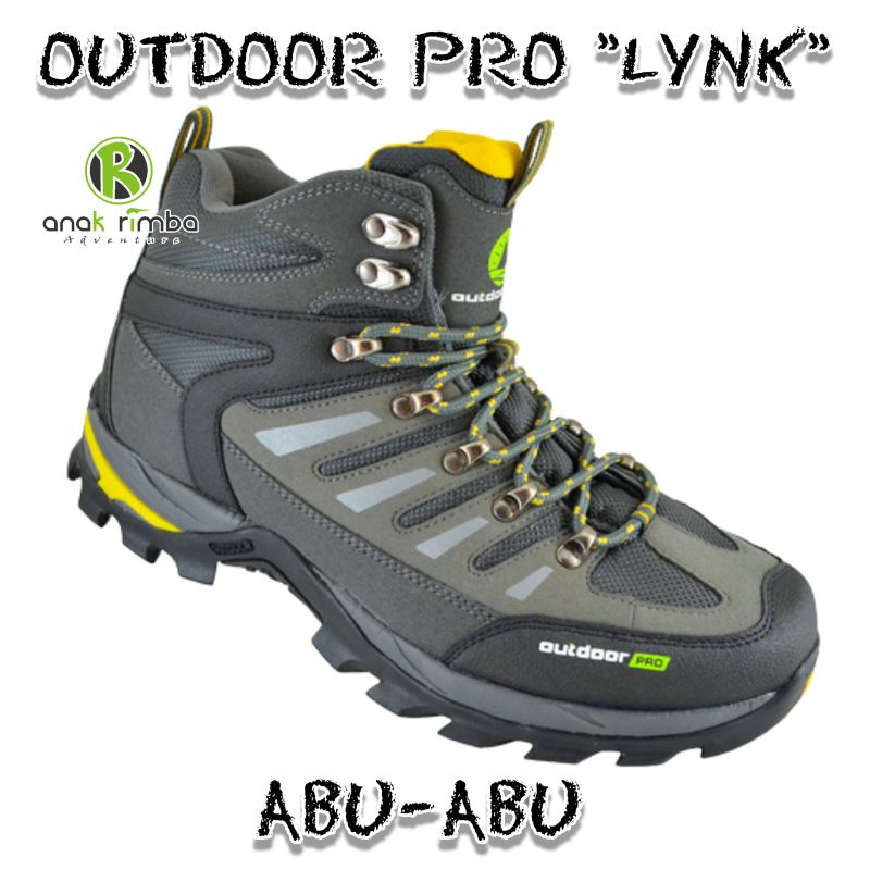 Jual SEPATU OUTDOOR PRO LYNK ABU-ABU SEPATU ADVENTURE | Shopee Indonesia