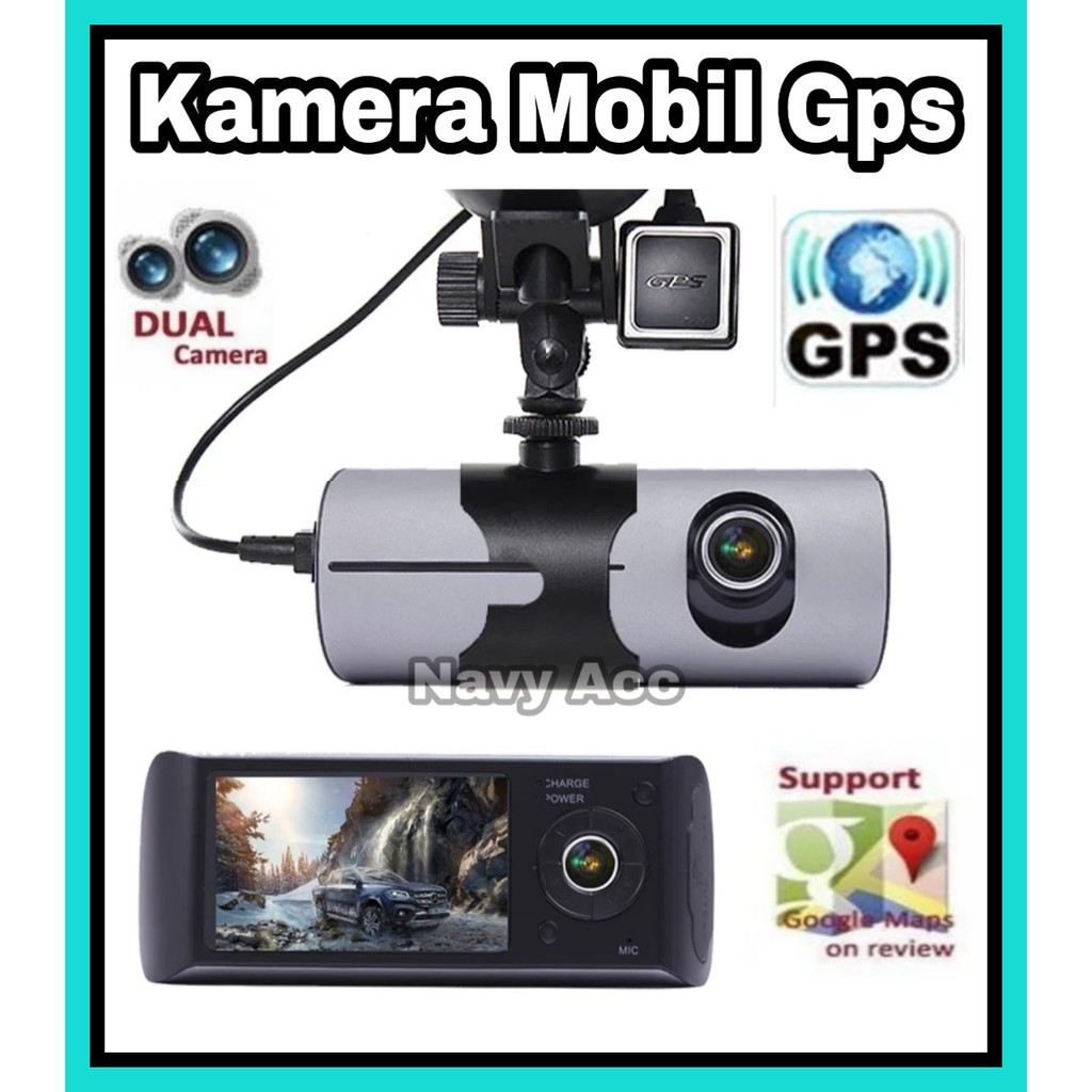 Jual Kamera Mobil DVR Dual Kamera GPS R300 - Car Dash Cam Dual Lens ...