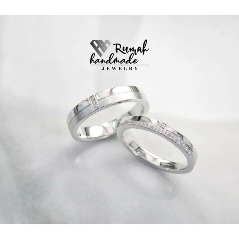 Jual cincin perak silver handmade / cincin tunangan / cincin couple ...