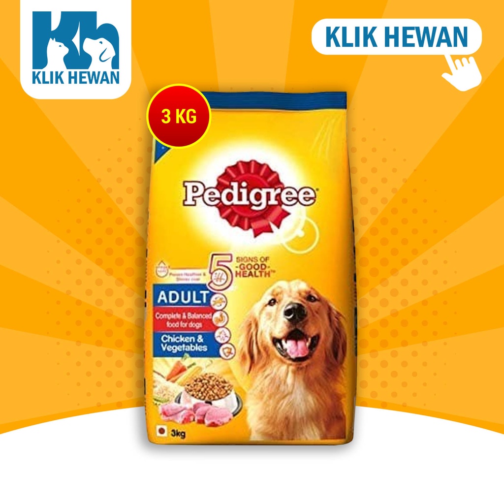 Jual Makanan Anjing Pedigree Adult Chicken Dewasa 3Kg | Shopee Indonesia