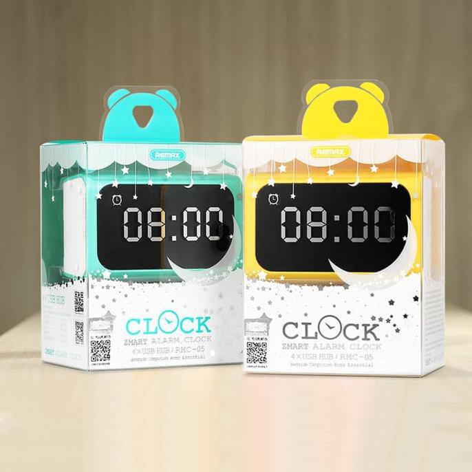 Jual Remax 4 Usb Hub With Clock Display Rm-C05 Yellow Putrizan26 ...