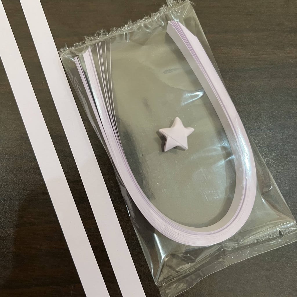 Jual Kertas Bintang Star Paper Pastel Lilac Origami Lipat Motif Warna ...