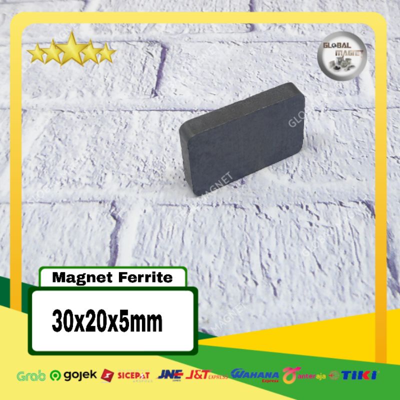 Jual Magnet Hitam / Magnet Ferrite 30x20x5mm | Shopee Indonesia