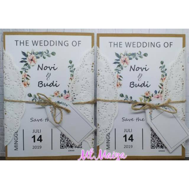 Jual Undangan Pernikahan/wedding invitation/Undangan pernikahan Simple ...