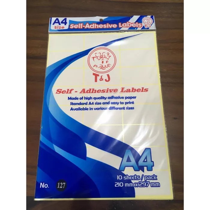 Jual T&J Labels SELF-ADHESIVE LABELS A4 NO. 127 | Shopee Indonesia