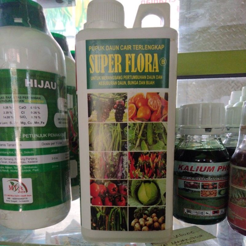 Jual pupuk daun cair terlengkap SUPER FLORA netto: 1L | Shopee Indonesia