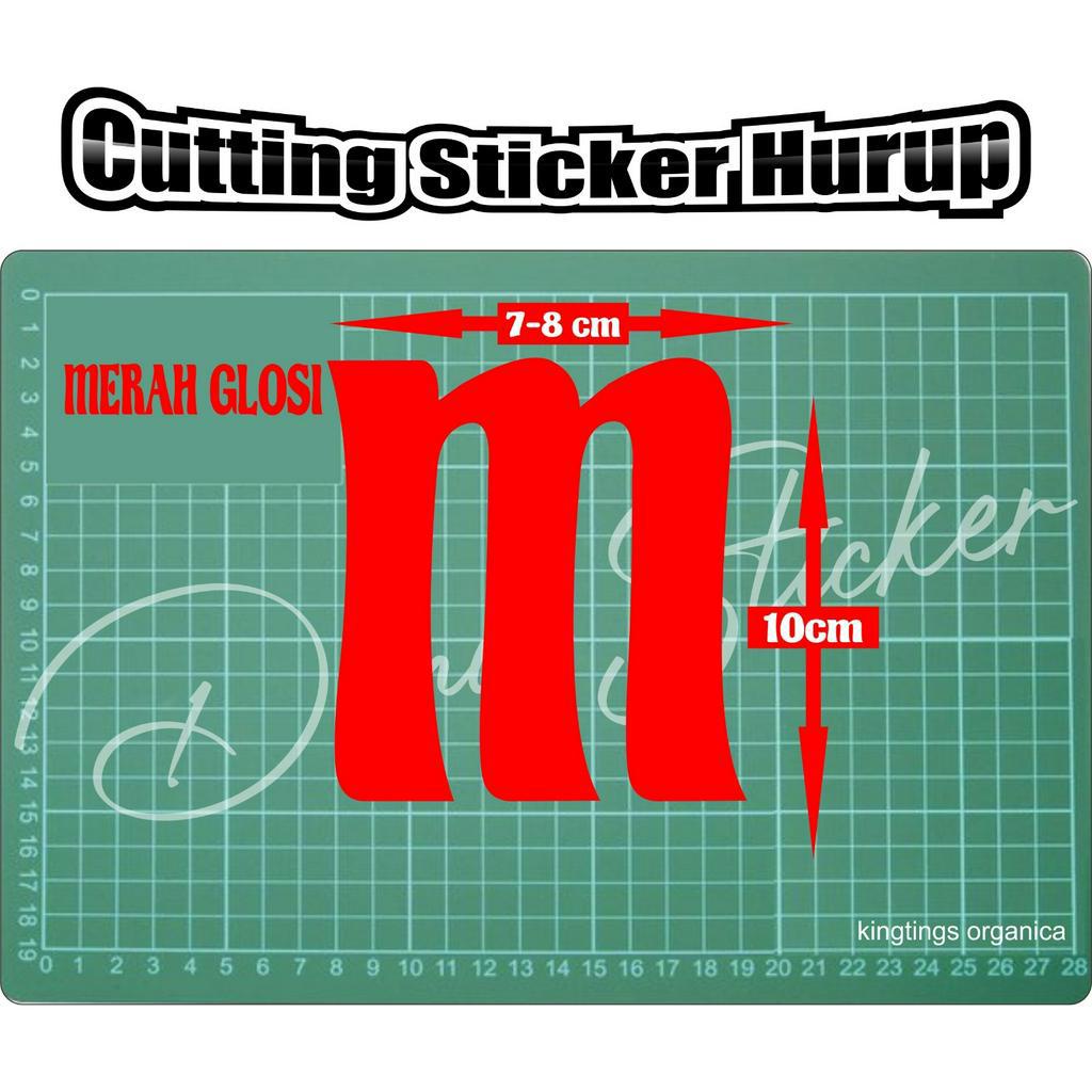 Jual Sticker Cuting Huruf Warna Merah / Sticker Huruf satu warna ...