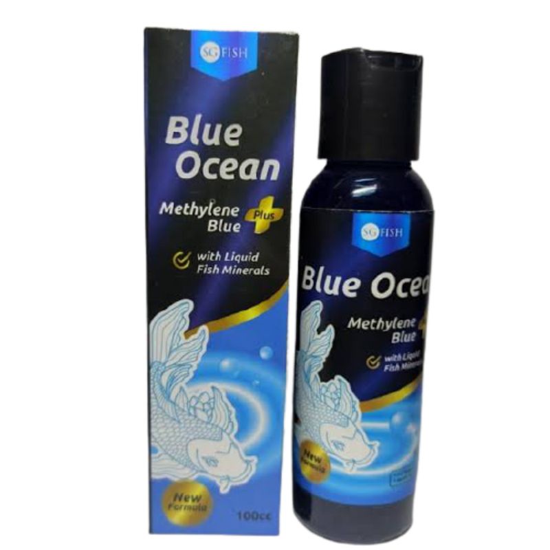 Jual SG FISH BLUE OCEAN methylene blue plus obat biru ikan hias white ...