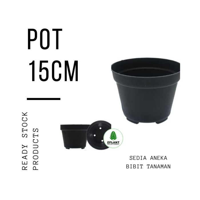 Jual Pot Hitam No 15 Bahan Tebal | 6 pcs | Shopee Indonesia