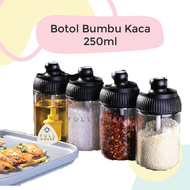 Jual Botol Bumbu Kaca 250ml Tempat Bumbu Dapur | Shopee Indonesia