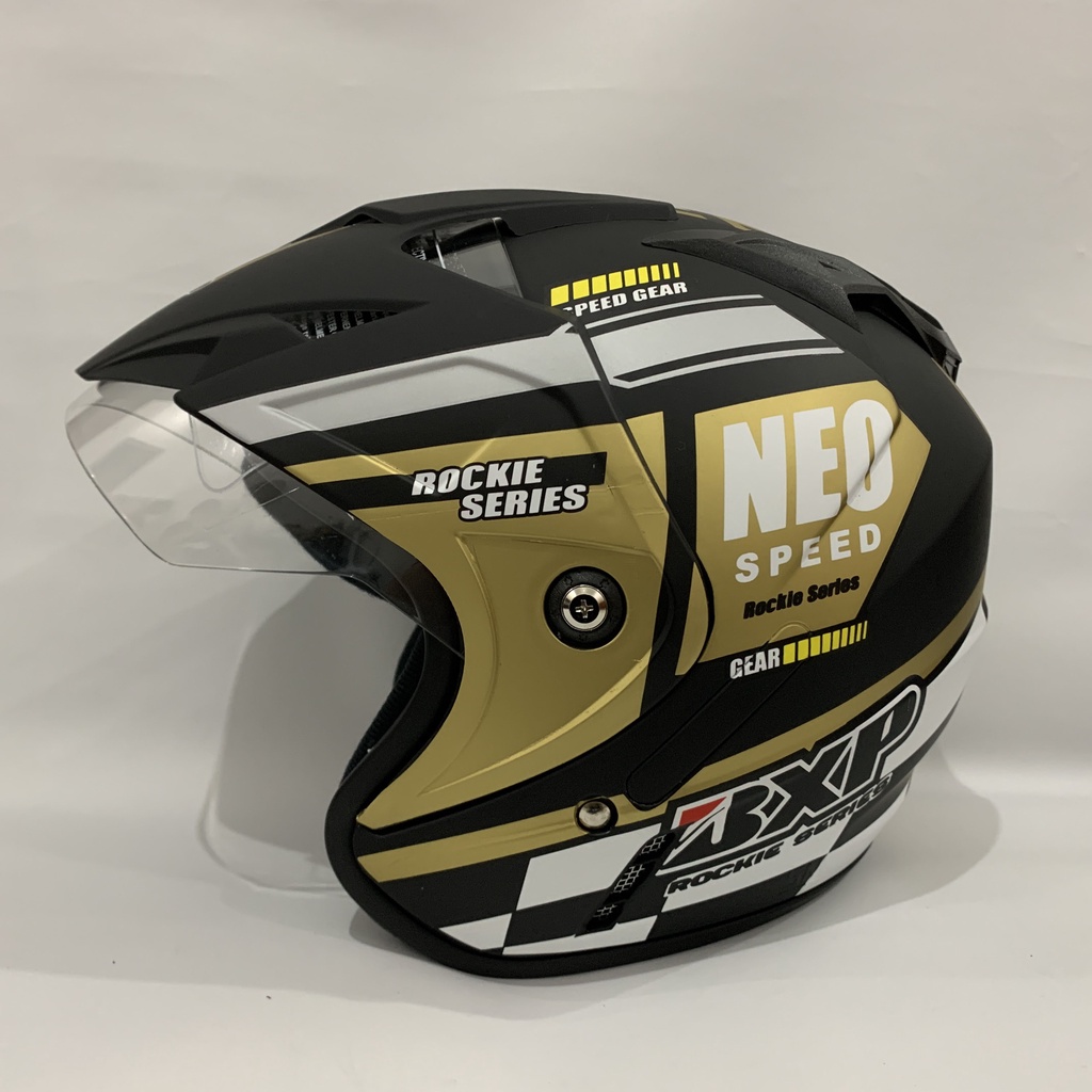 Jual Helm 1 Kaca GL Neo Speed Gold Doff - Helem SNI Helmet Dewasa BXP ...