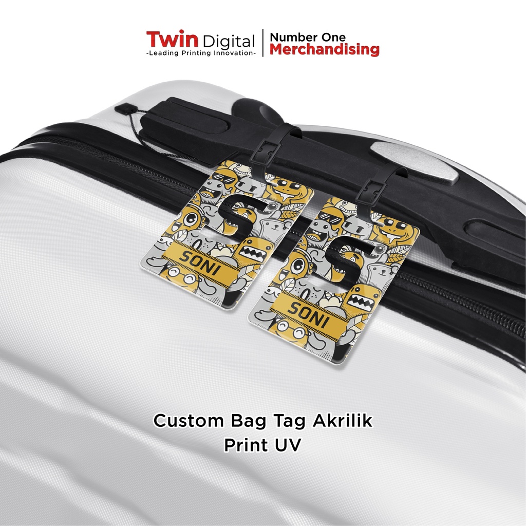 Jual Twindigital Custom Luggage Tag Akrilik Gantungan Label Nama Tas ...