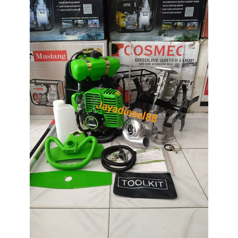 Jual Paket Mesin Potong Rumput Ryu + Cakar Tanah Waterpump WP10 ...