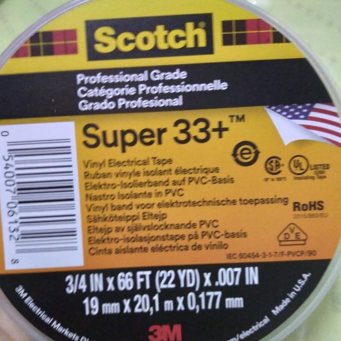 Jual Isolasi Listrik Vinyl 3M Scotch 33+ Super | Shopee Indonesia
