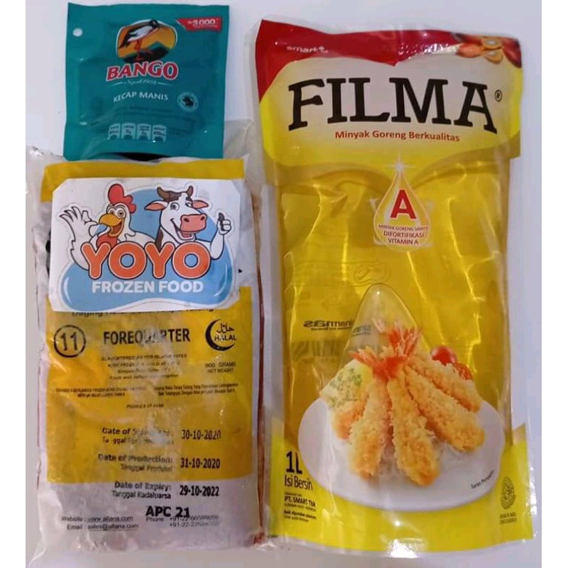 Jual Paket daging Rendang/Semur Grade 900gram + Minyak Sayur 1 Liter ...