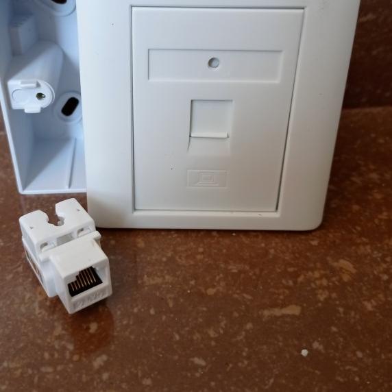 Jual Wall Port Rj45 Face plate rj45 + Modular cat6 + Box | Shopee Indonesia