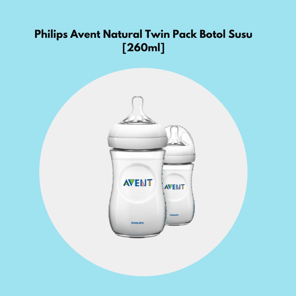 Jual AVENT BOTTLE NAT 260ml TWIN PACK - Botol Susu | Shopee Indonesia
