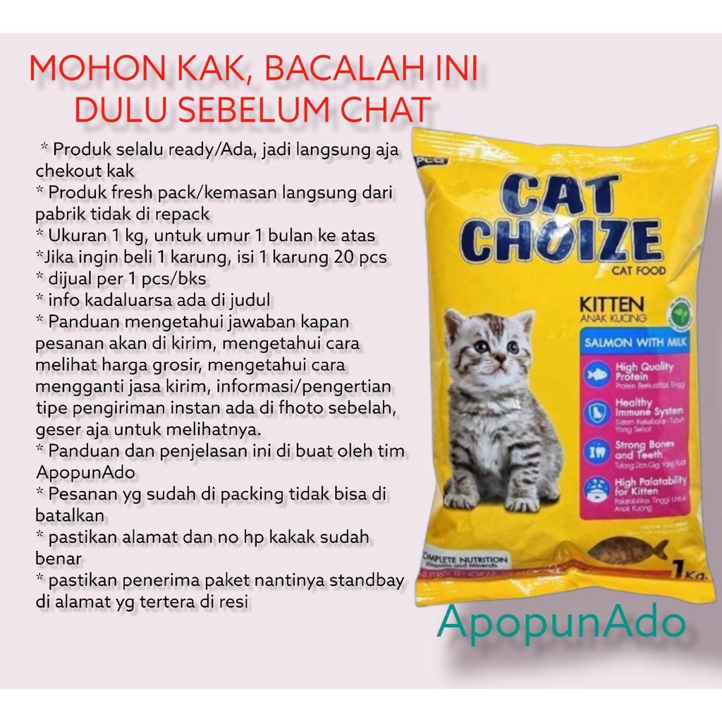 Jual Cat Choize kitten salmon kuning 1 kg | Shopee Indonesia