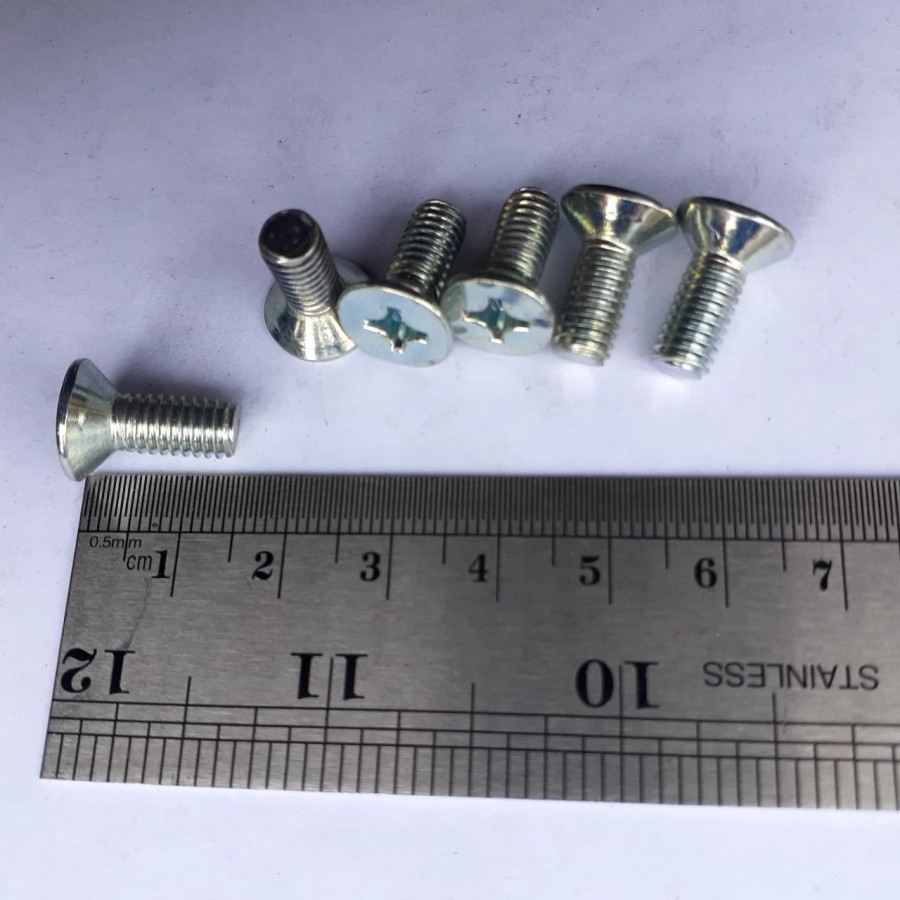 Jual BAUT JF M6X15 FLAT HEAD M6 X 15 PANJANG 1,5CM 1,5 CM 6X15 6 X 15 ...