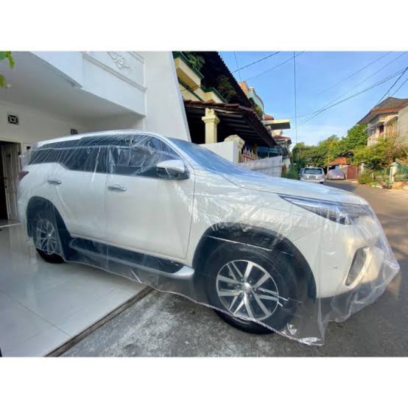 Jual cover mobil plastik LDPE Transparan All new fortuner | Shopee ...