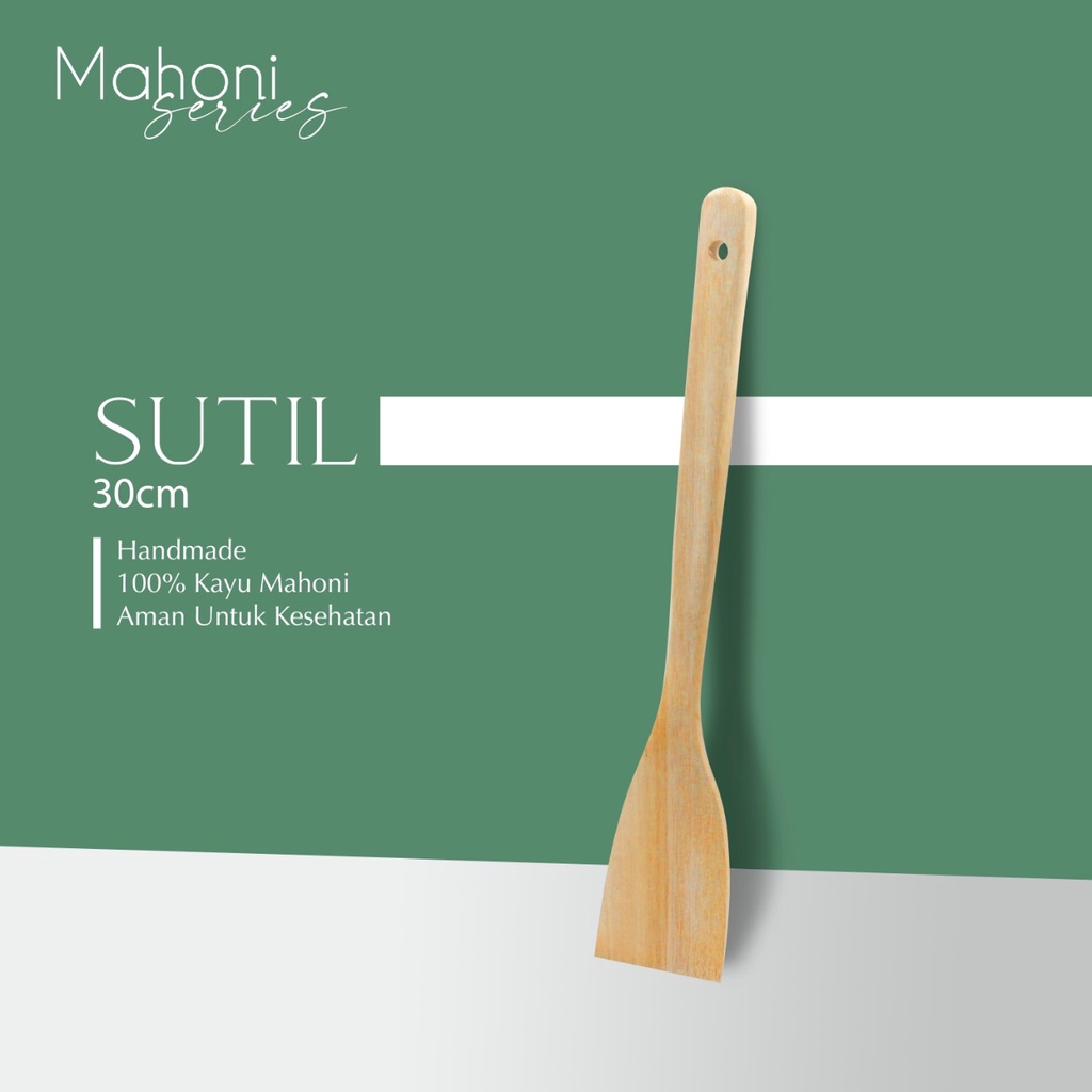 Jual Spatula Sutil Masak 30cm Bahan Kayu Mahoni Halus Tebal | Shopee Indonesia