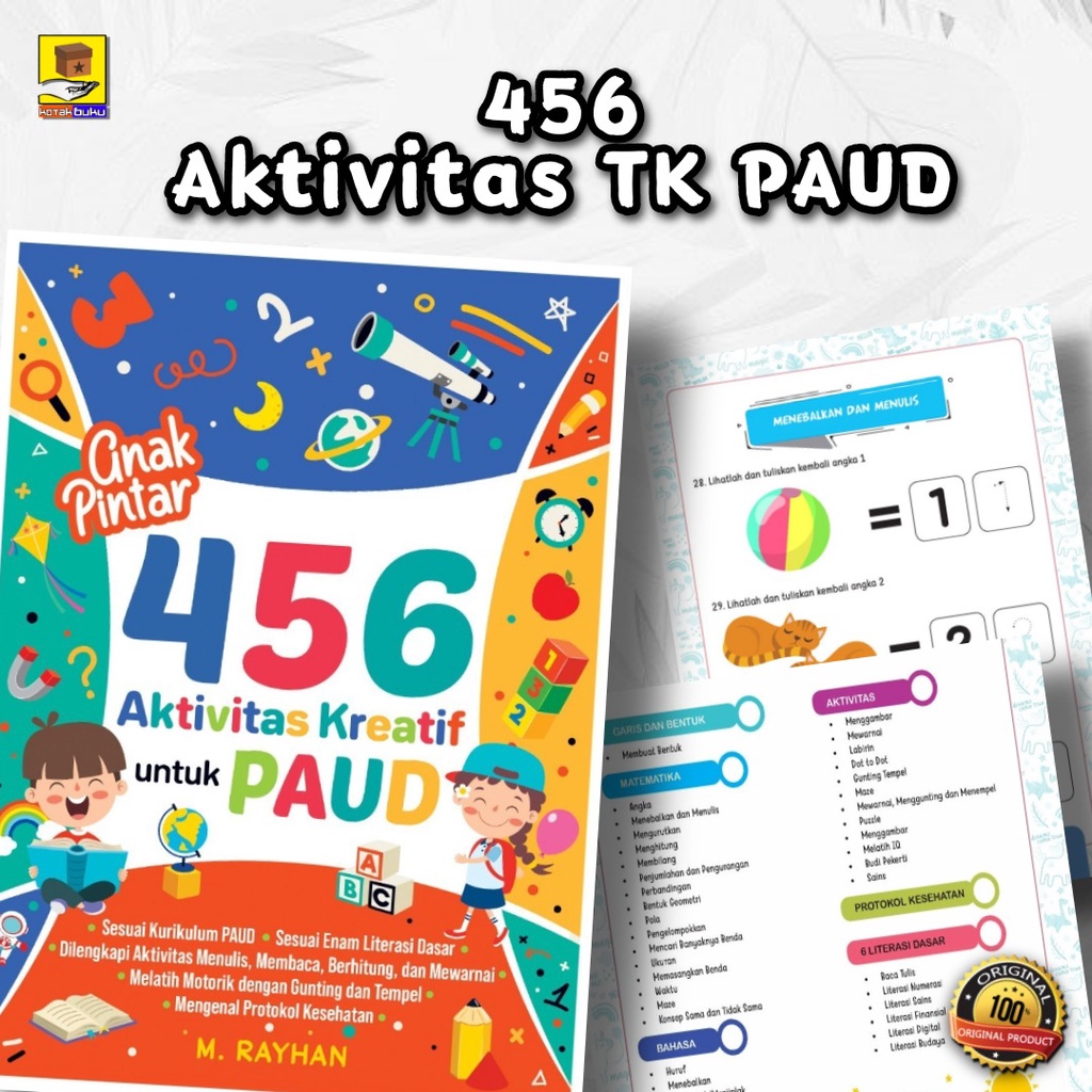 Jual Buku Aktivitas Anak / 456 Aktivitas Kreatif untuk PAUD / Aktivitas ...