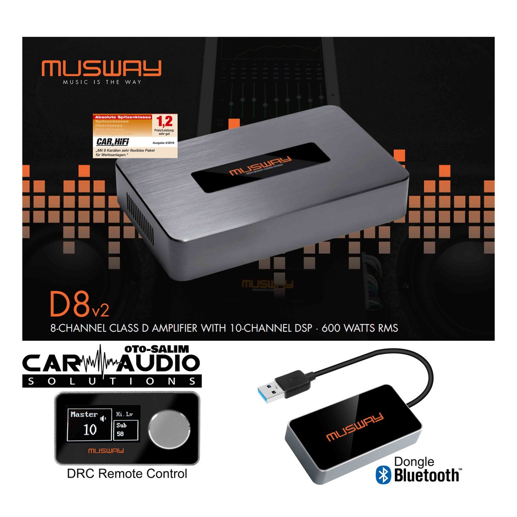 Jual Musway 8-Channel Class D Amplifier Built in DSP Manager Fullset | Shopee Indonesia
