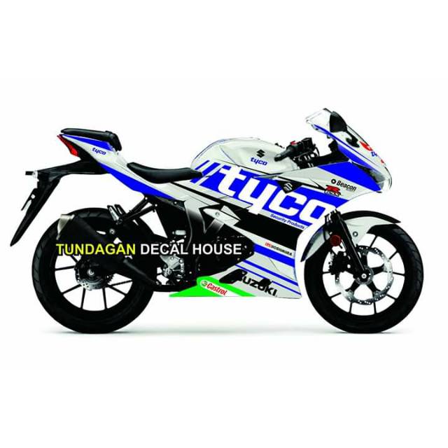 Jual Decal Sticker Fullbody Suzuki GSX R150 Putih (Blue Spot & Tyco ...