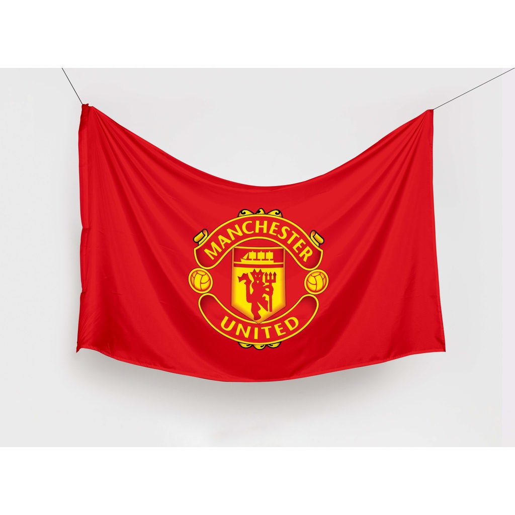 Jual FLAG POSTER KAIN Manchester United F.C. MU BENDERA FOOTBALL ...