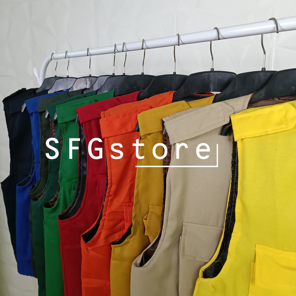 Jual Rompi Drill Sablon Custom satuan / Rompi Custom / Rompi sablon ...