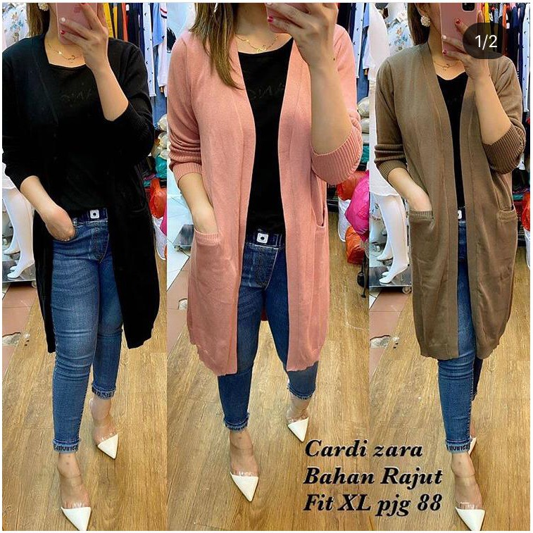 Jual cardigan panjang polos rajutan wanita | Shopee Indonesia