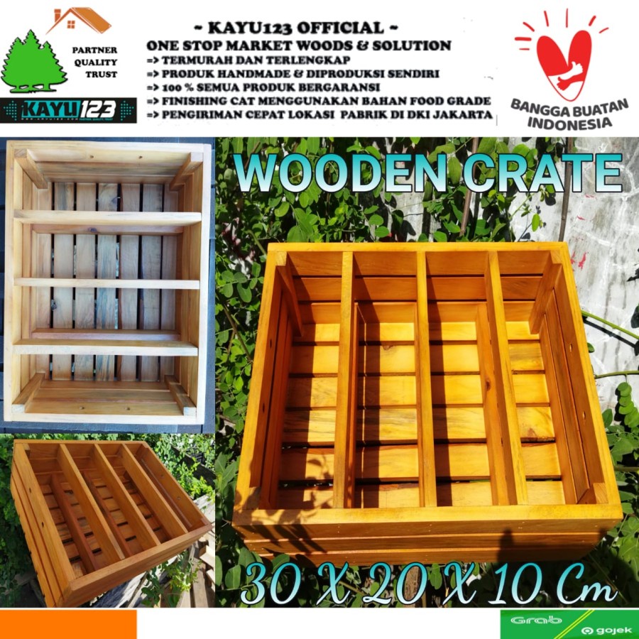 Jual Wooden Crate Tempat Botol Box Minuman Box Kayu Serbaguna | Shopee ...