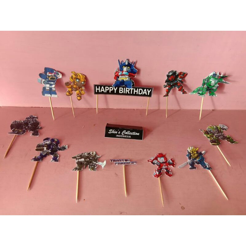 Jual Cake topper chibi Transformer transformers (1 set isi 12 pcs ...