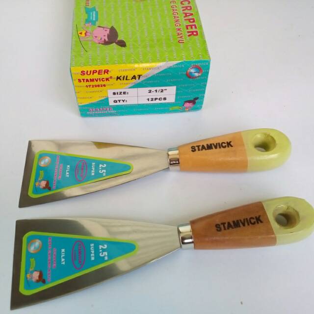 Jual KAPE GAGANG KAYU 2,5" MERK STAMVICK/ Scraper/SEKRAP/SKRAP/KAPE ...