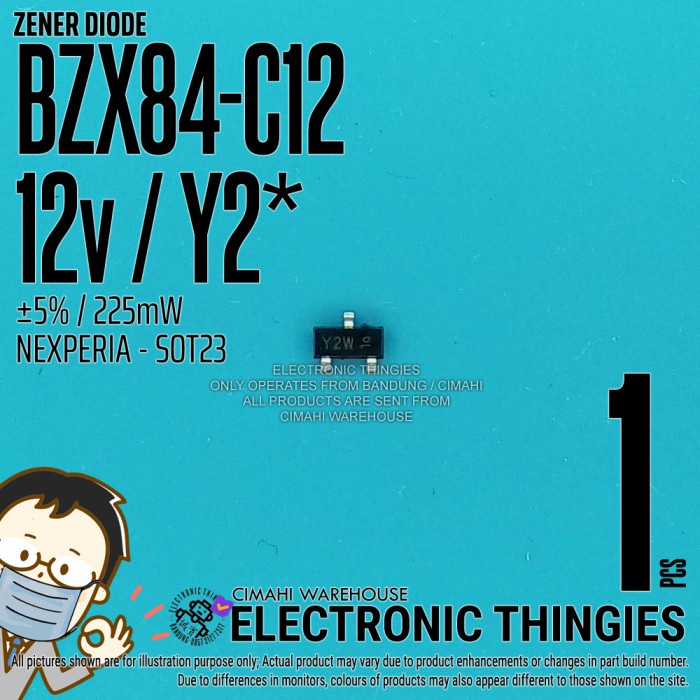 Jual BZX84-C12 SOT23 NEXPERIA ZENER Y2* 12V 5% Y2 DIODE DIODA SMD | Shopee Indonesia