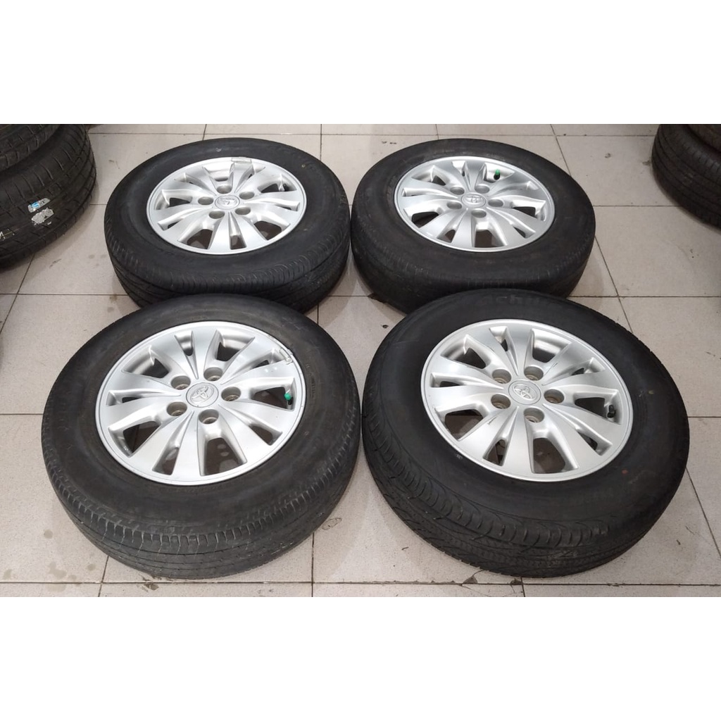 Jual VELG MOBIL BEKAS MURAH ORI COPOTAN STD INOVA RING 15 PCD 5X114 ET45 SILVER + BAN ACHILLES ...